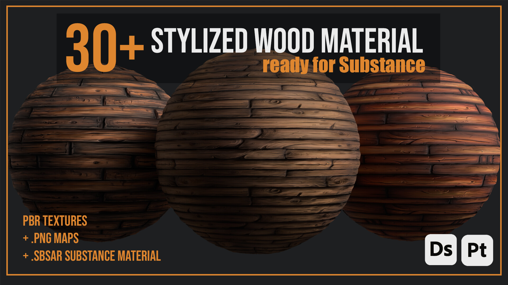 Marabout Materials - 30+ Stylized Wood planks Materials - PBR rendering