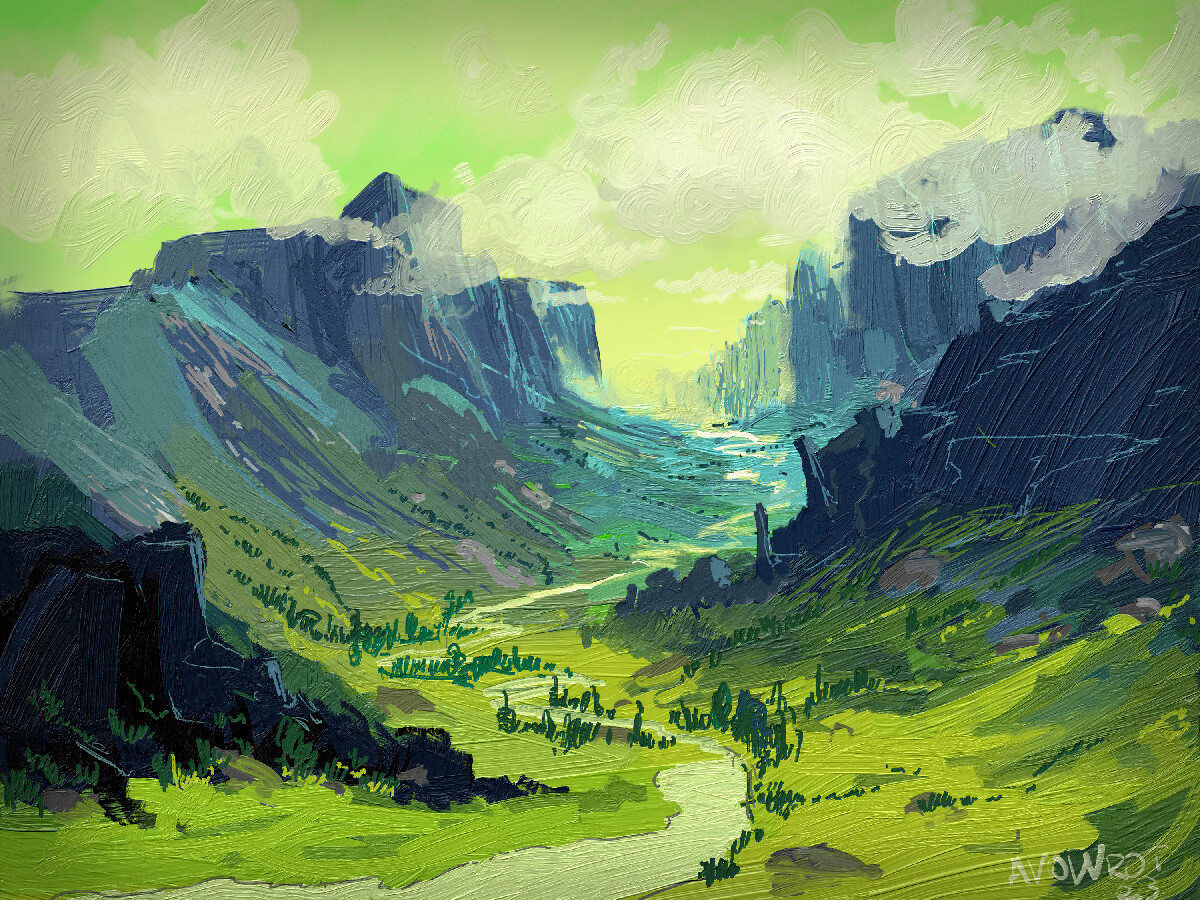 ArtStation - landscape painting