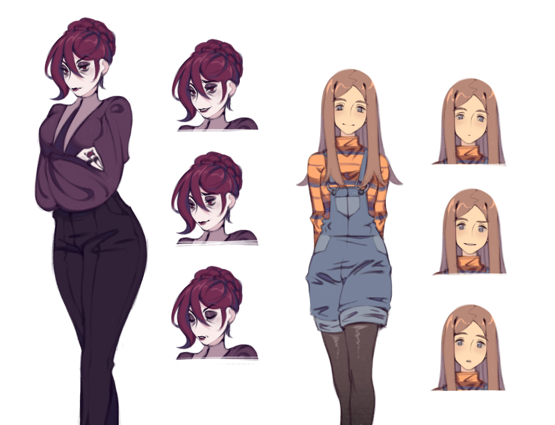 ArtStation - Visual Novel Sprites. “The Dreams in which I’m Dying”.