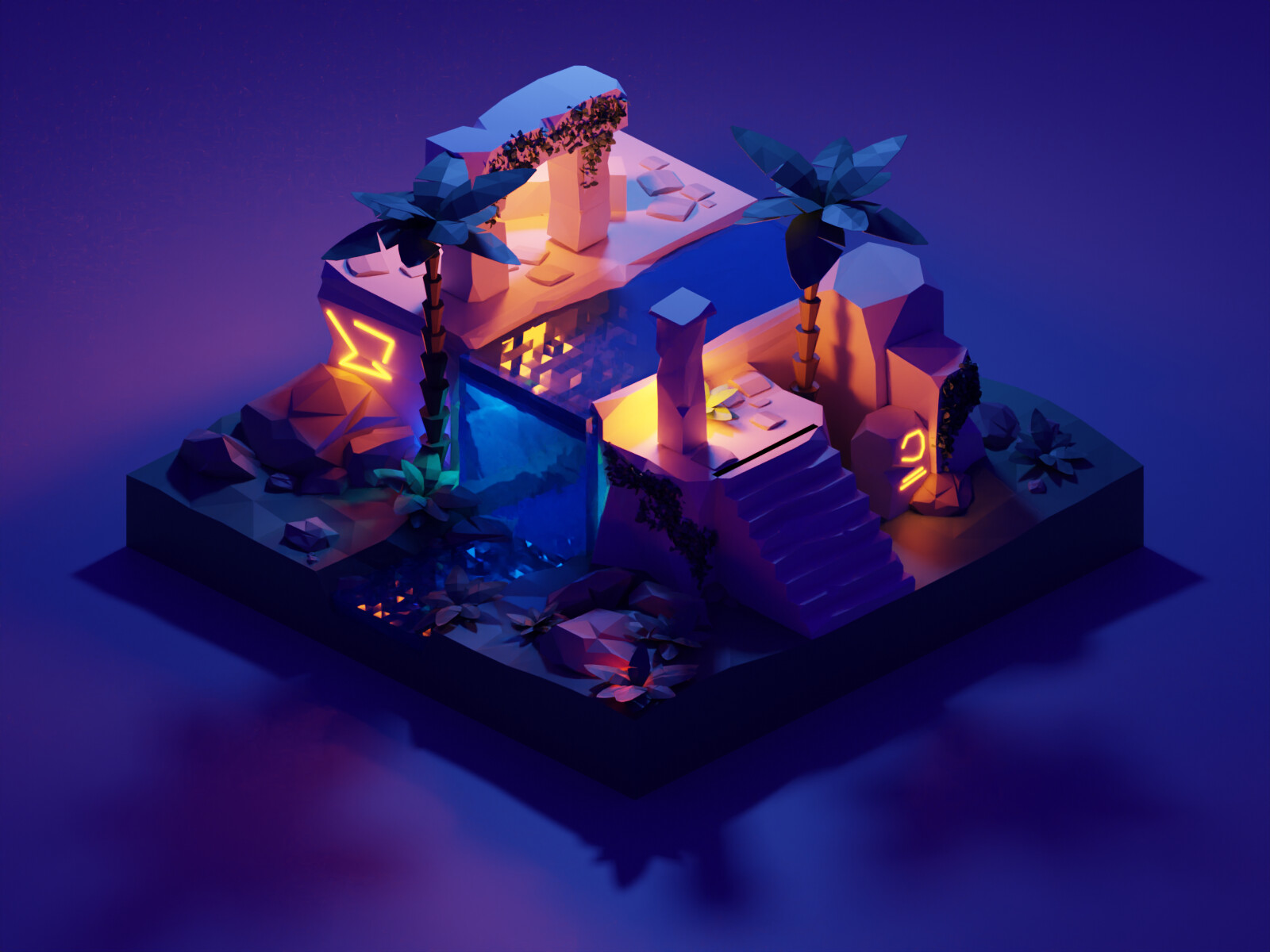 ArtStation - Ancient Ruins Isometric 3D