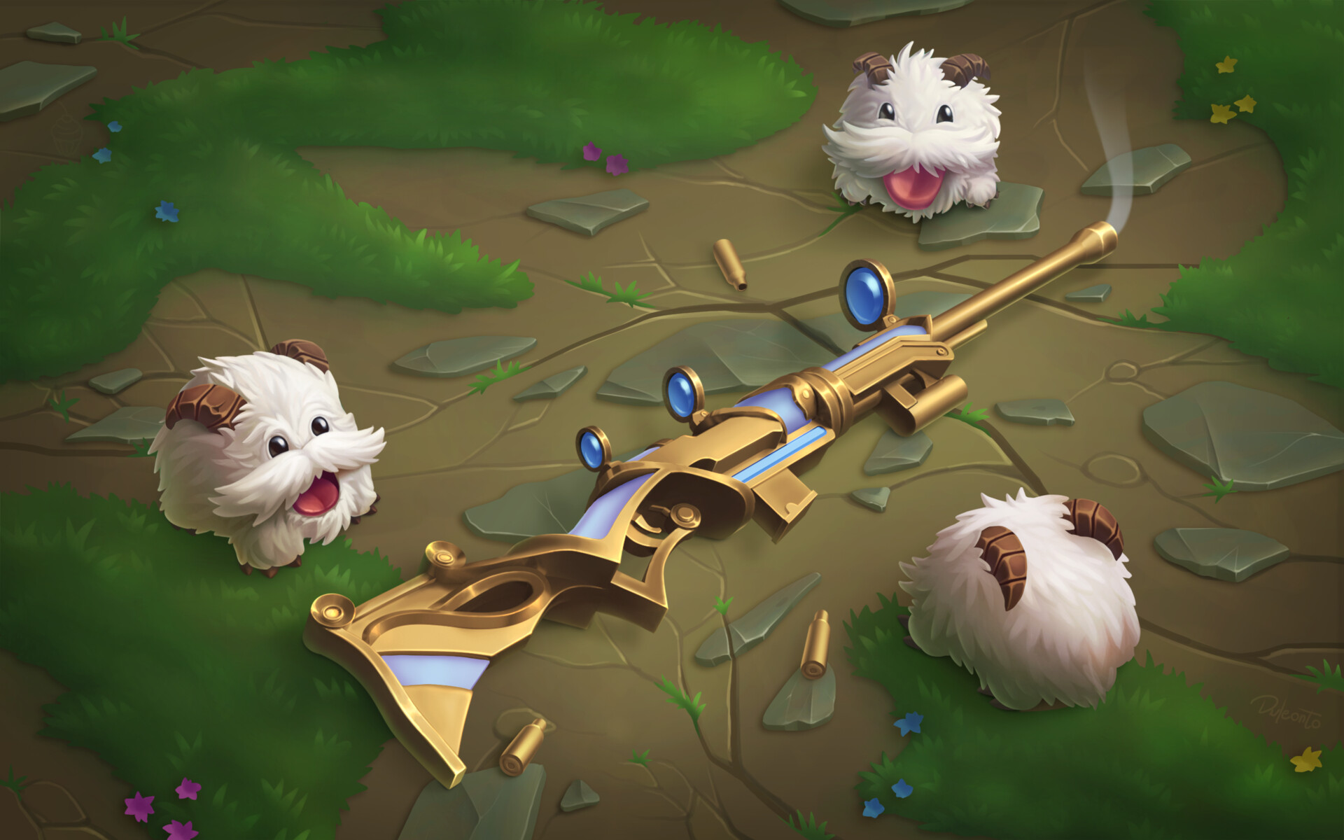ArtStation - Poro and Caitlyn's gun - League of Legends fan art