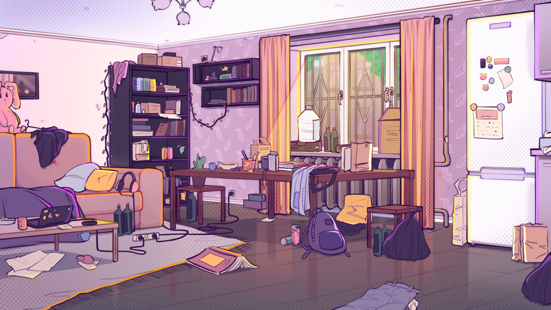 how to draw visual novel backgrounds