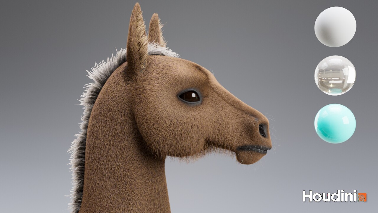 ArtStation - Foal grooming - Houdini