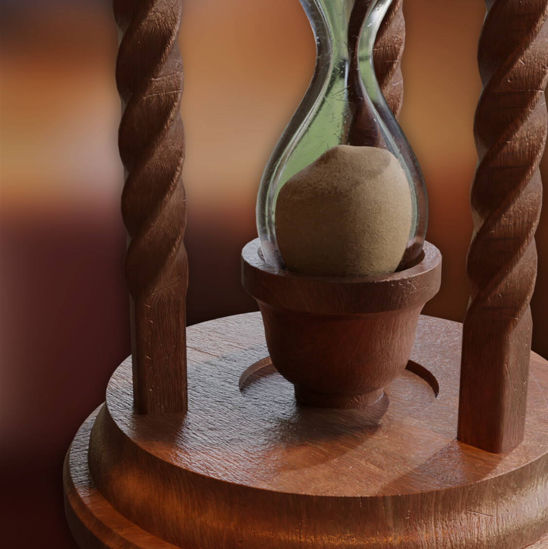 GameCube078 - Sablier en 3D créé avec Blender