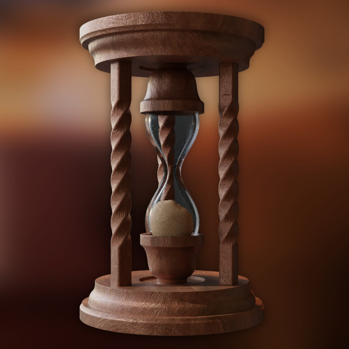 ArtStation - Sablier en 3D créé avec Blender