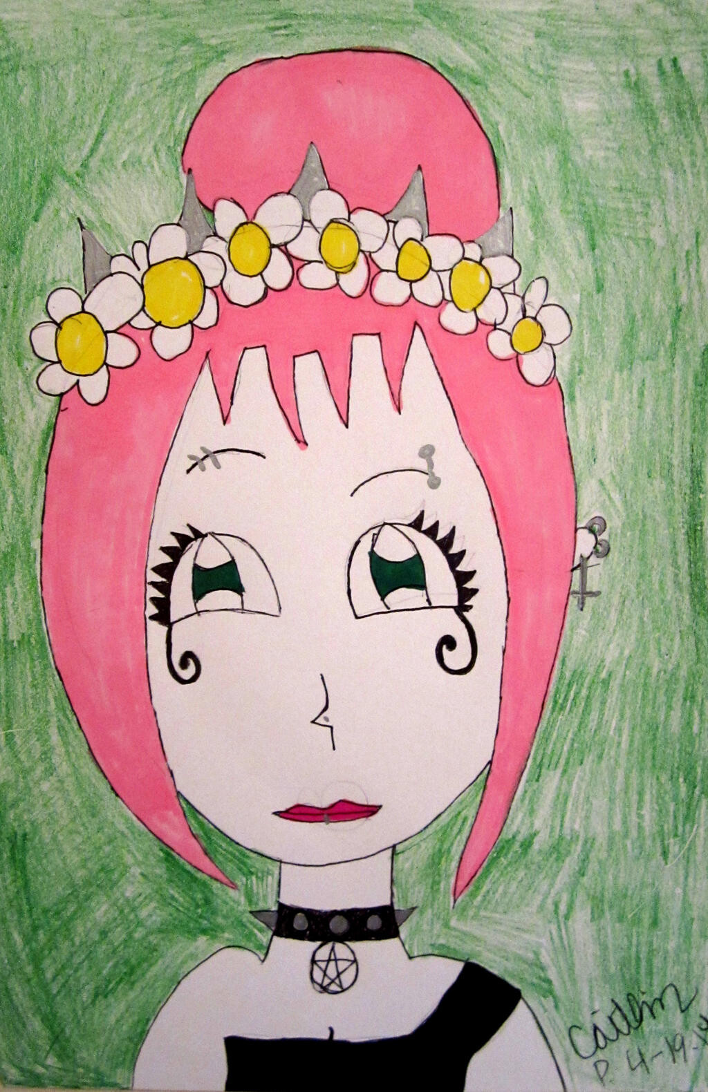 caitlin powell - Pink Haired-Flowers