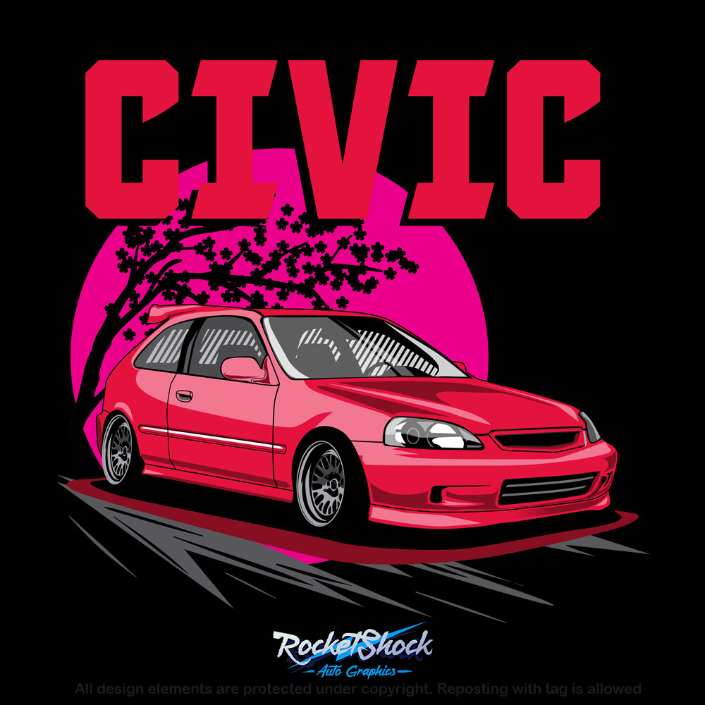 ArtStation - Civic hatchback jdm