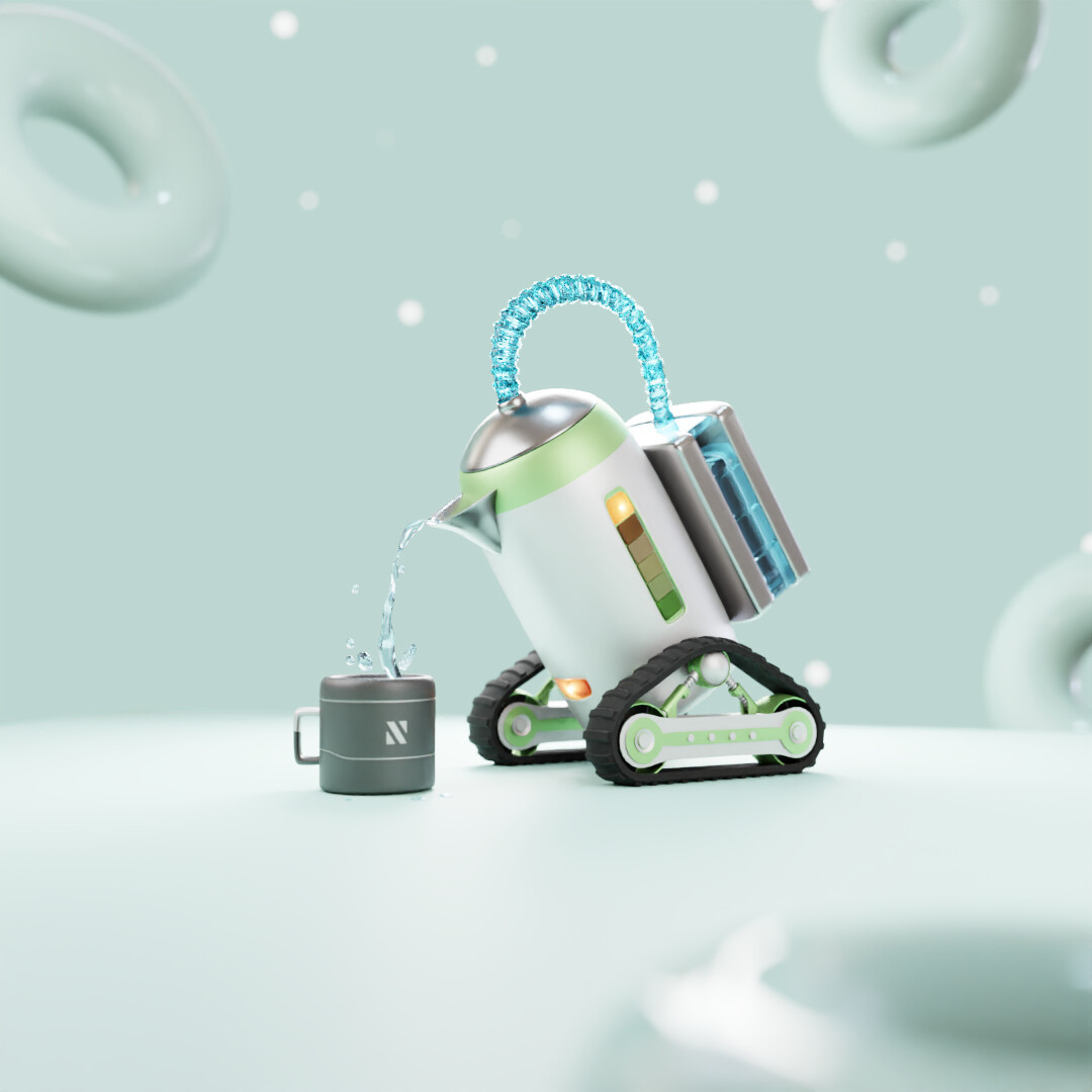 ArtStation - 3D Robot Kettle