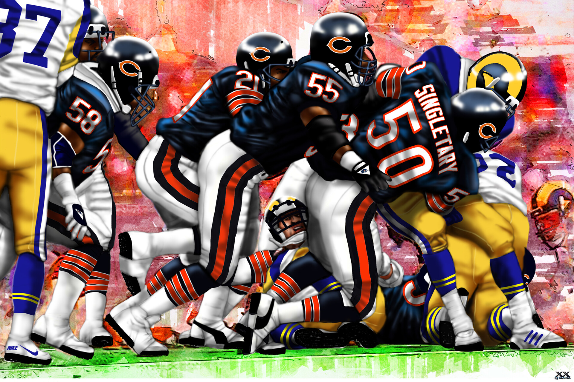 ArtStation - "85 NFC CHAMPIONSHIP #30 Painting"