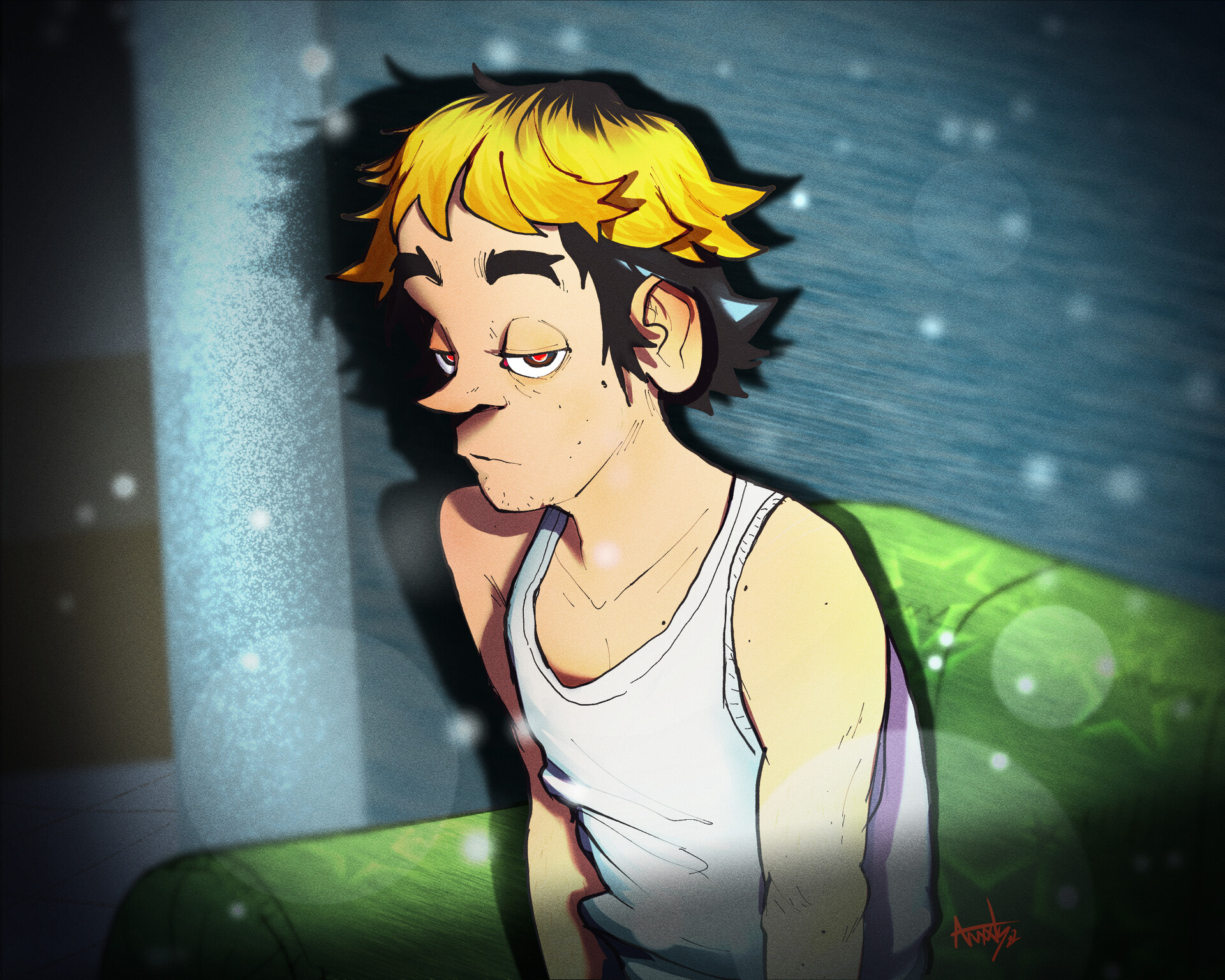 ArtStation - red eye flash fx