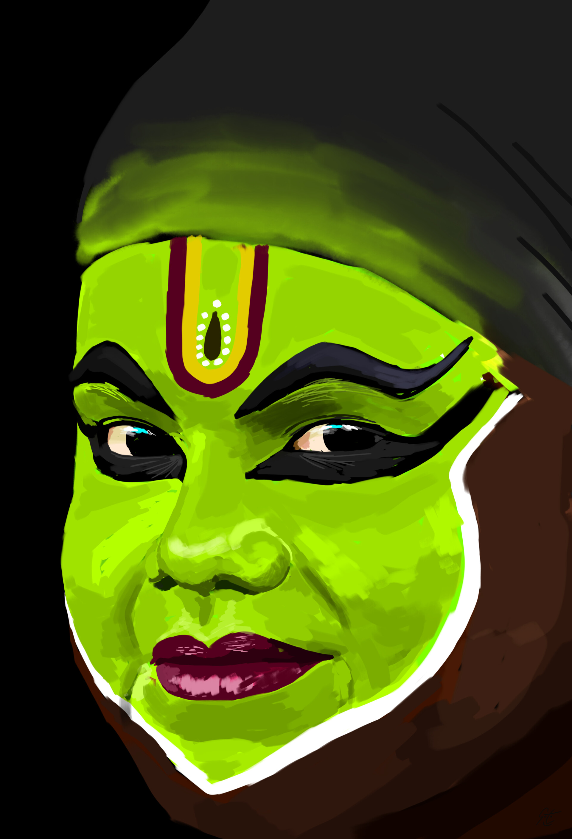 ArtStation - Kathak green face