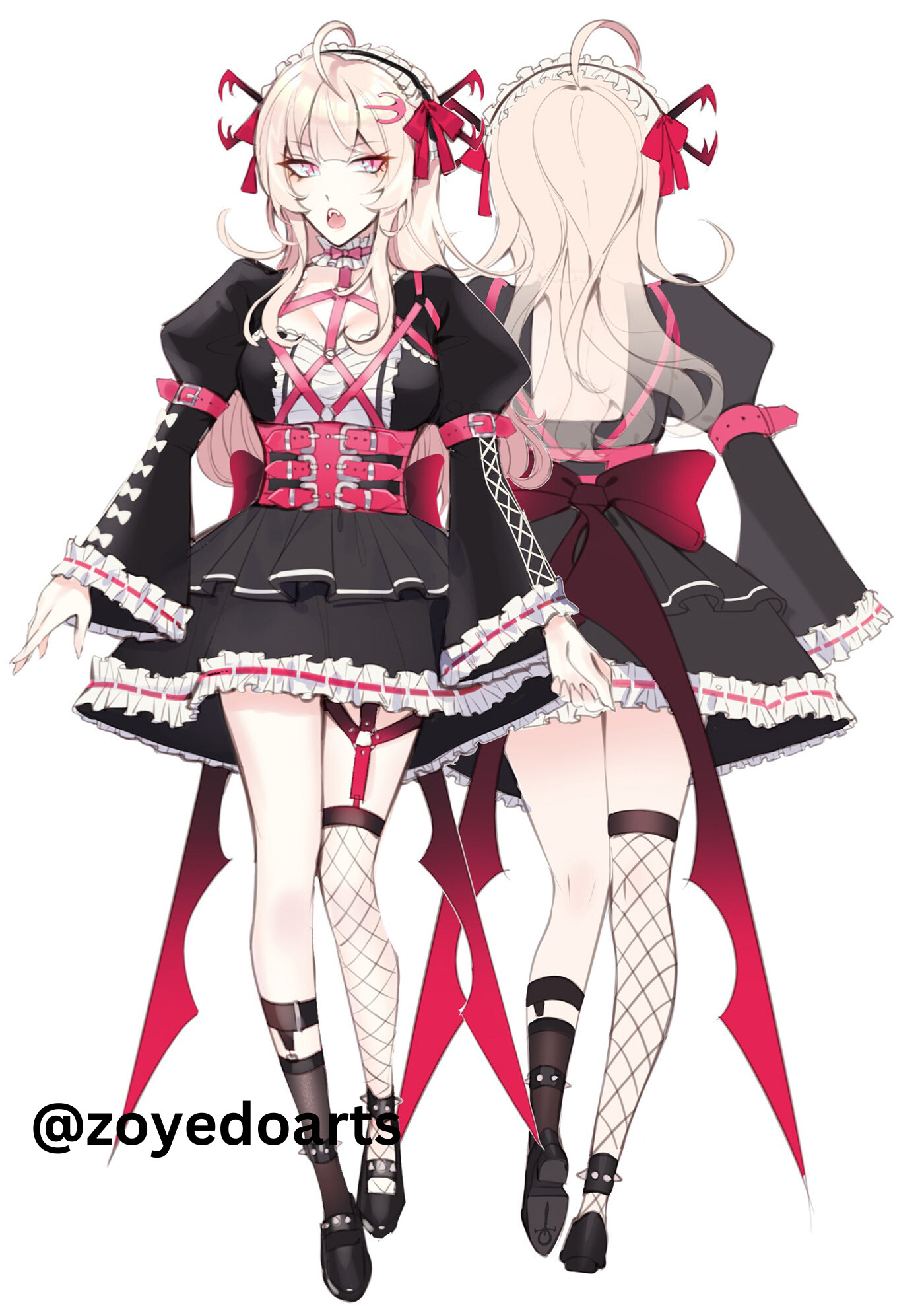 ArtStation - Full body detailed anime character art