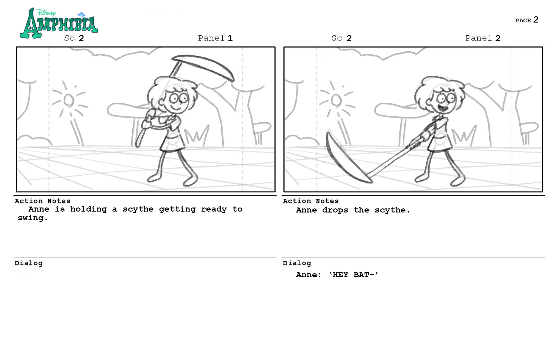 Shadrak Wilde - Amphibia Storyboard Exercise