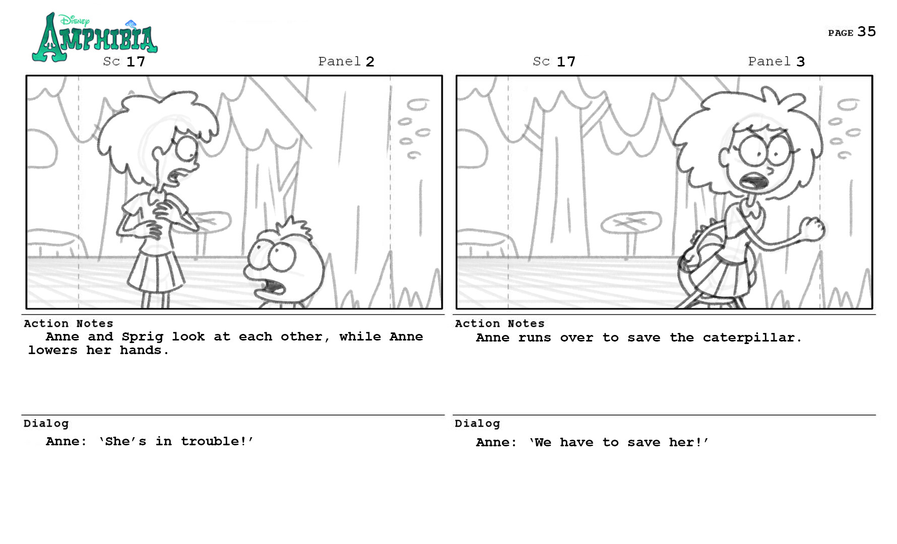 Shadrak Wilde - Amphibia Storyboard Exercise