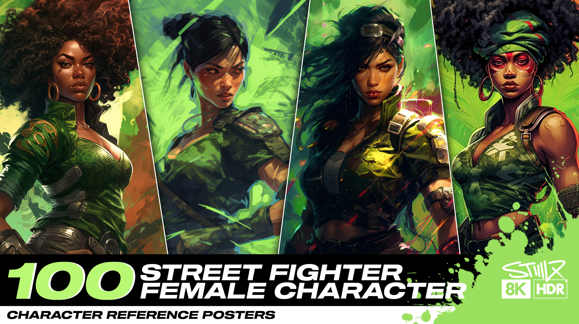 STILL XVII - 100 Street Fighter Female Characters |8K Reference Images