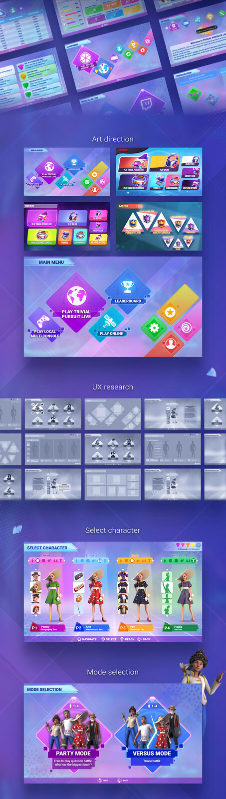 Room 8 Studio - Portfolio - Trivial Pursuit Live 2 (UI-UX design and icons)