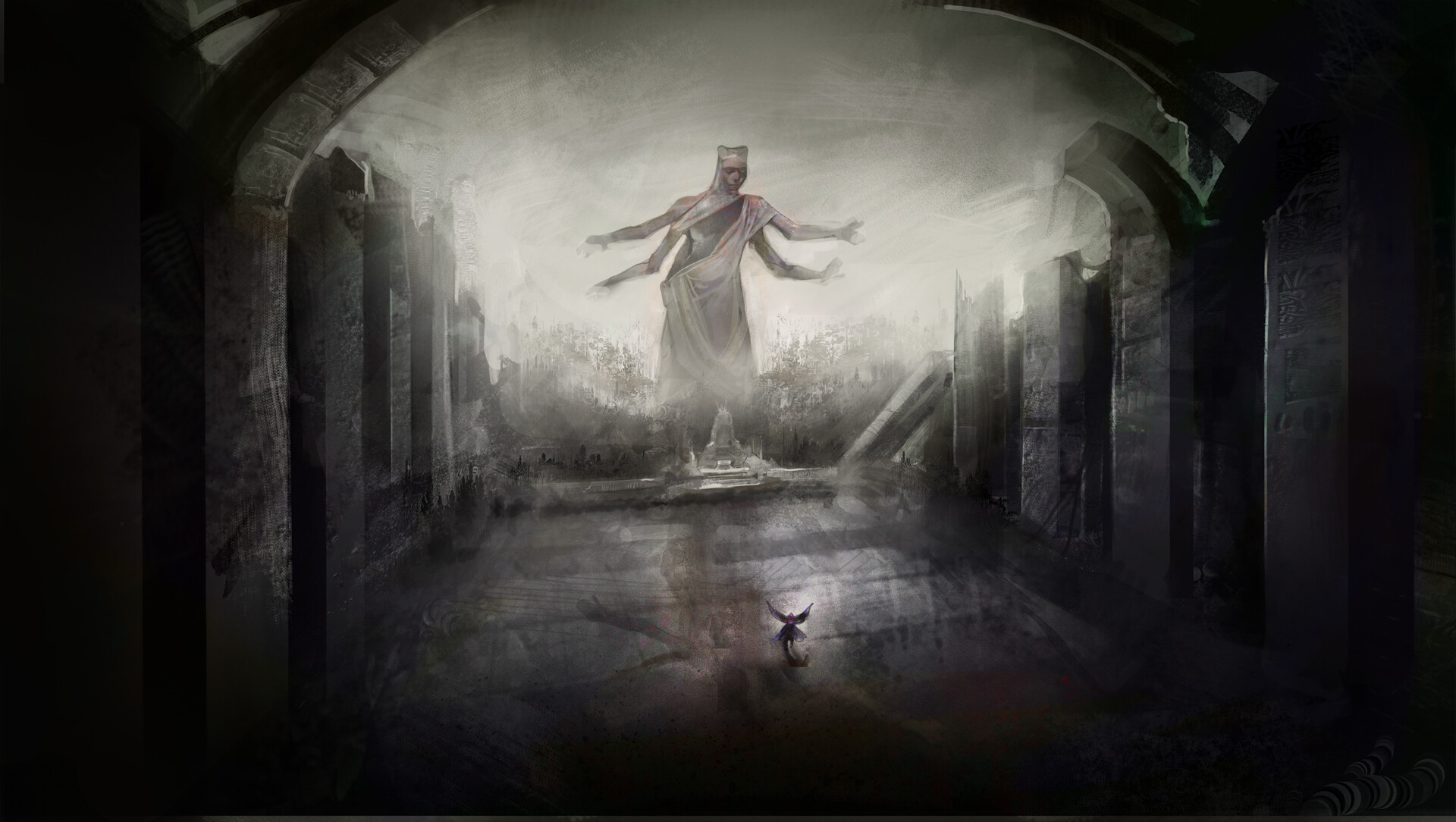 ArtStation - Gloomy Environment Design - Church in Ruins