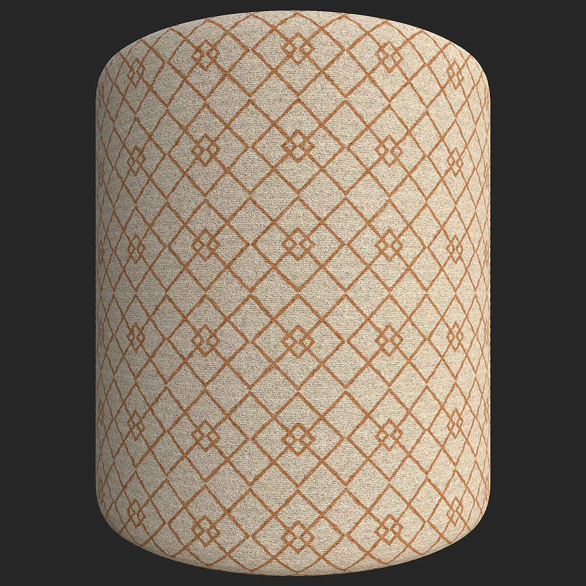 TextureCan - Beige Rug Texture (Carpet) with Orange Diamond Pattern ...