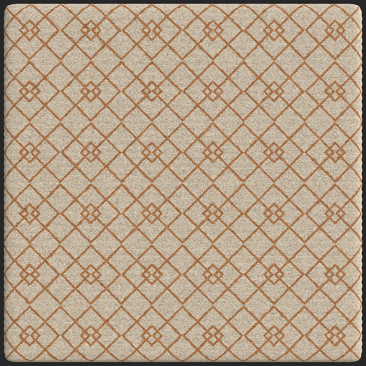 TextureCan - Beige Rug Texture (Carpet) with Orange Diamond Pattern ...