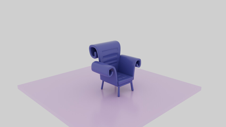 ArtStation - 3D Cartoon chair
