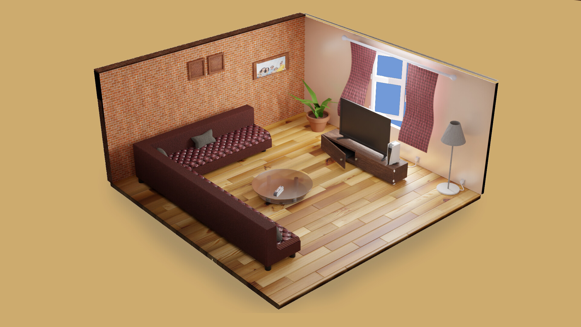 ArtStation - Diorama (living room)