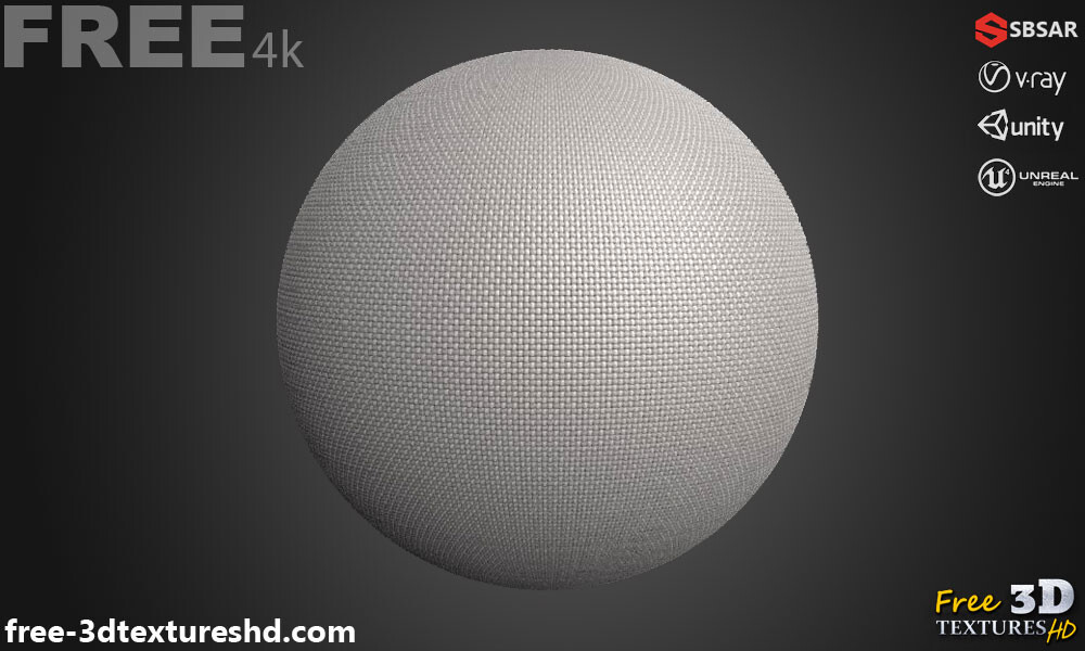 PBR Textures Free Download - White Plain Weave Fabric Substance SBSAR ...