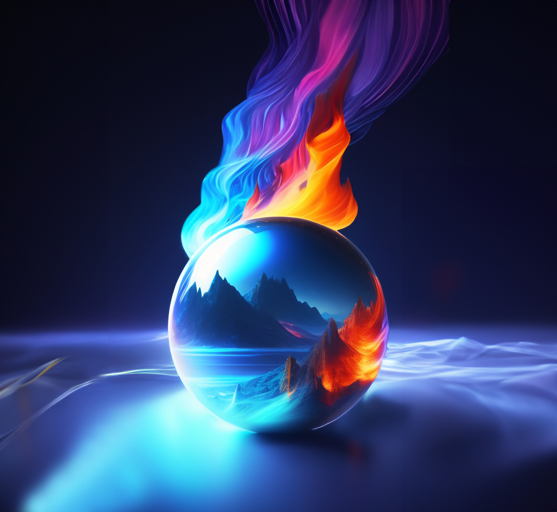 ArtStation - Flaming sphere