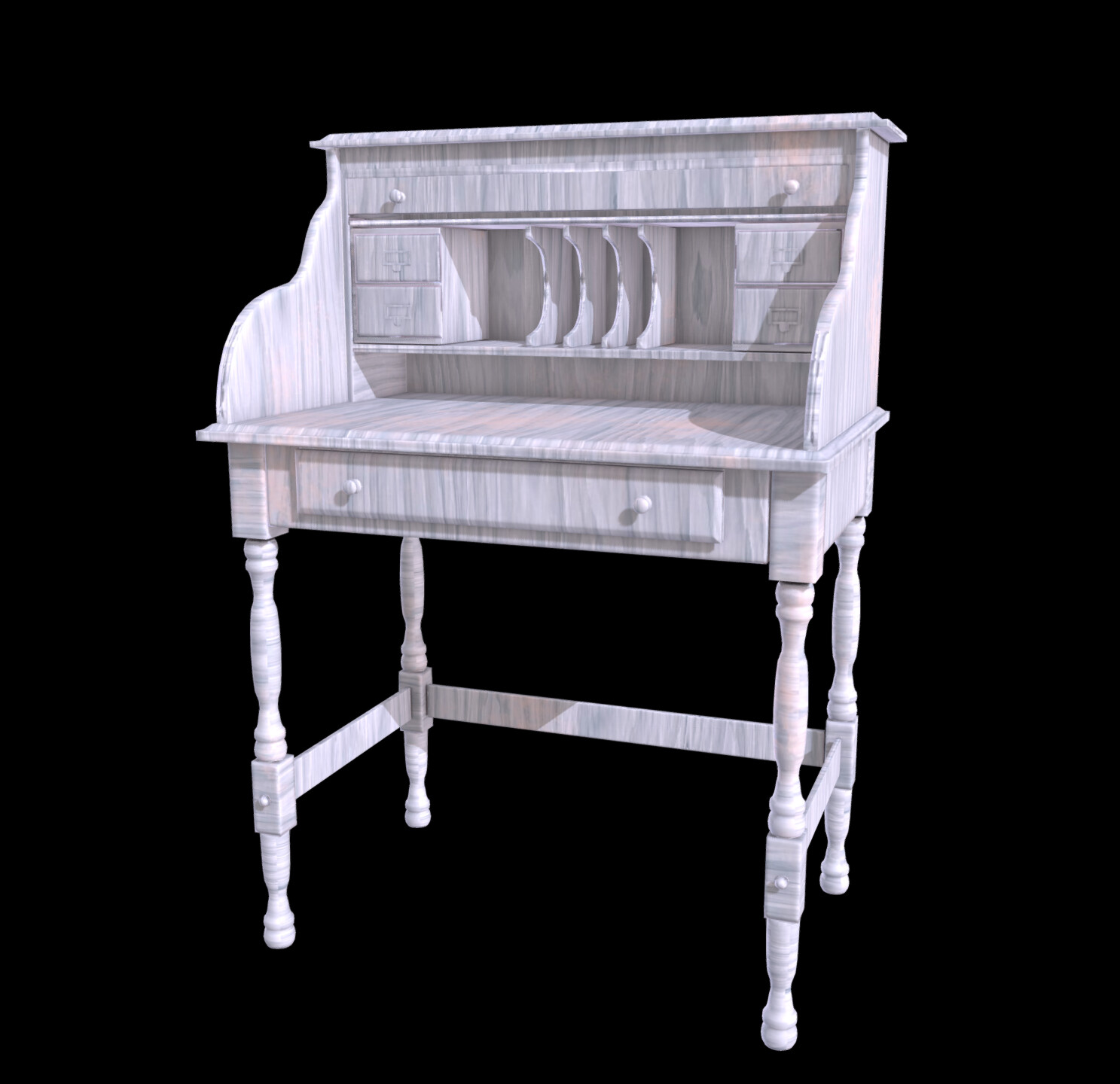 ArtStation - Vintage Rolltop Rotting Desk