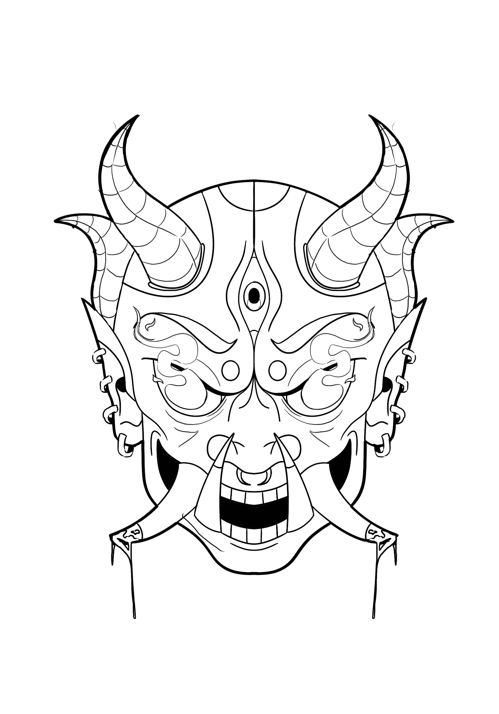 ArtStation - Oni Mask Design