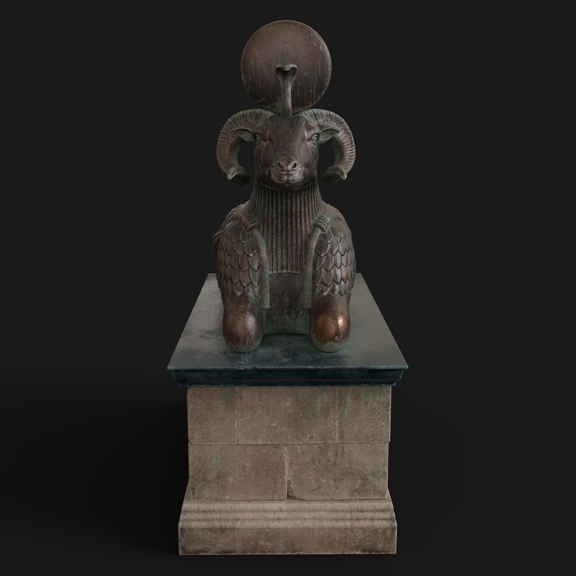 Bronze Egyptian ram statue by Jongwoo Park — ProUser.Me