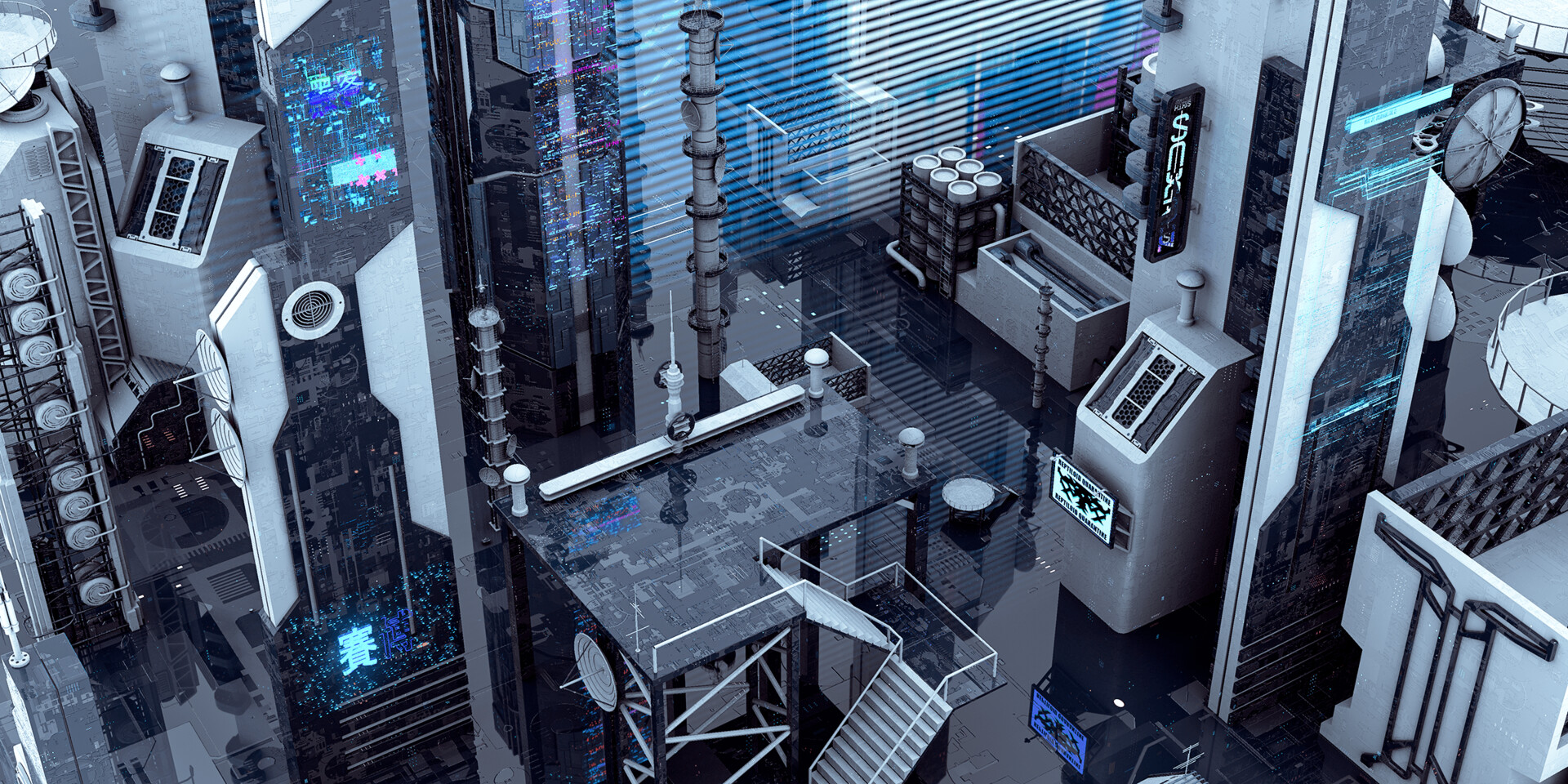 Bruno "BRUNYA" Brokers - Cyberpunk city