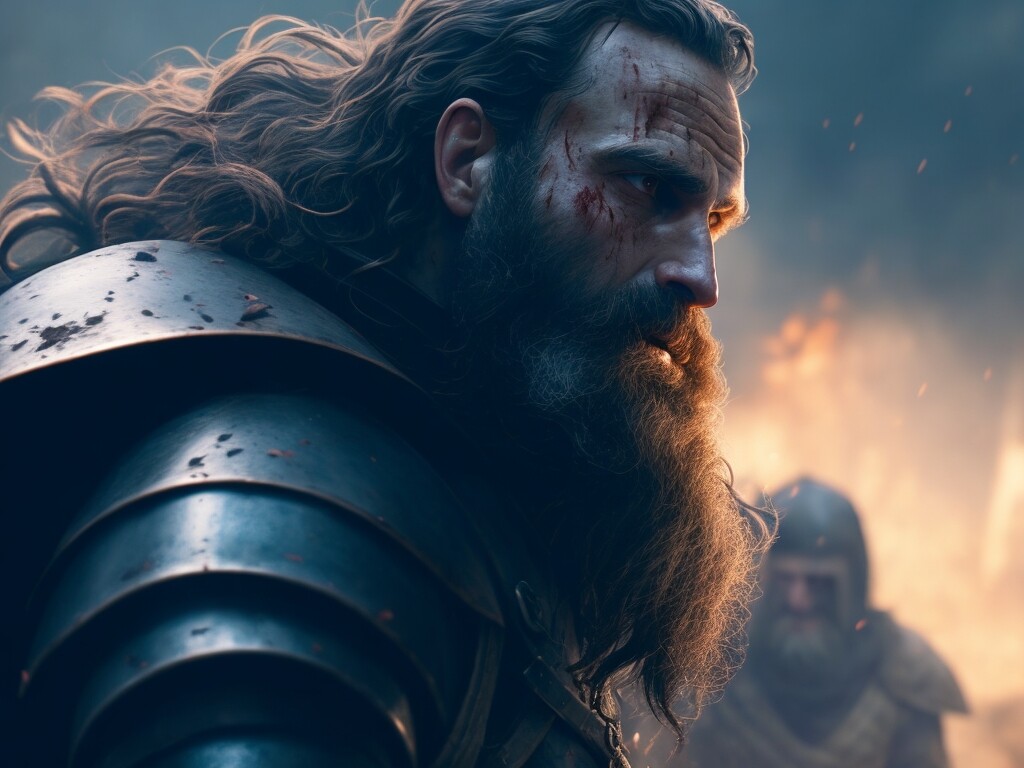 ArtStation - Sir Goldfrick Grimes, a warrior character based on Rick ...