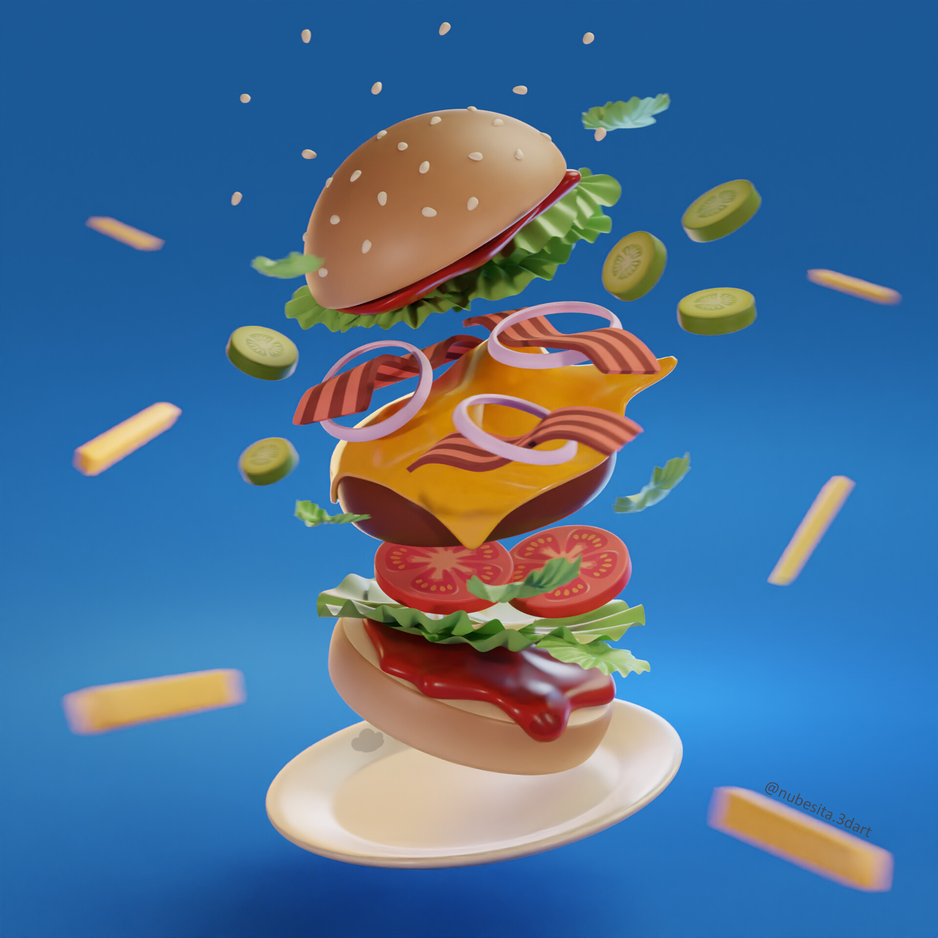 ArtStation - Hamburger Splash