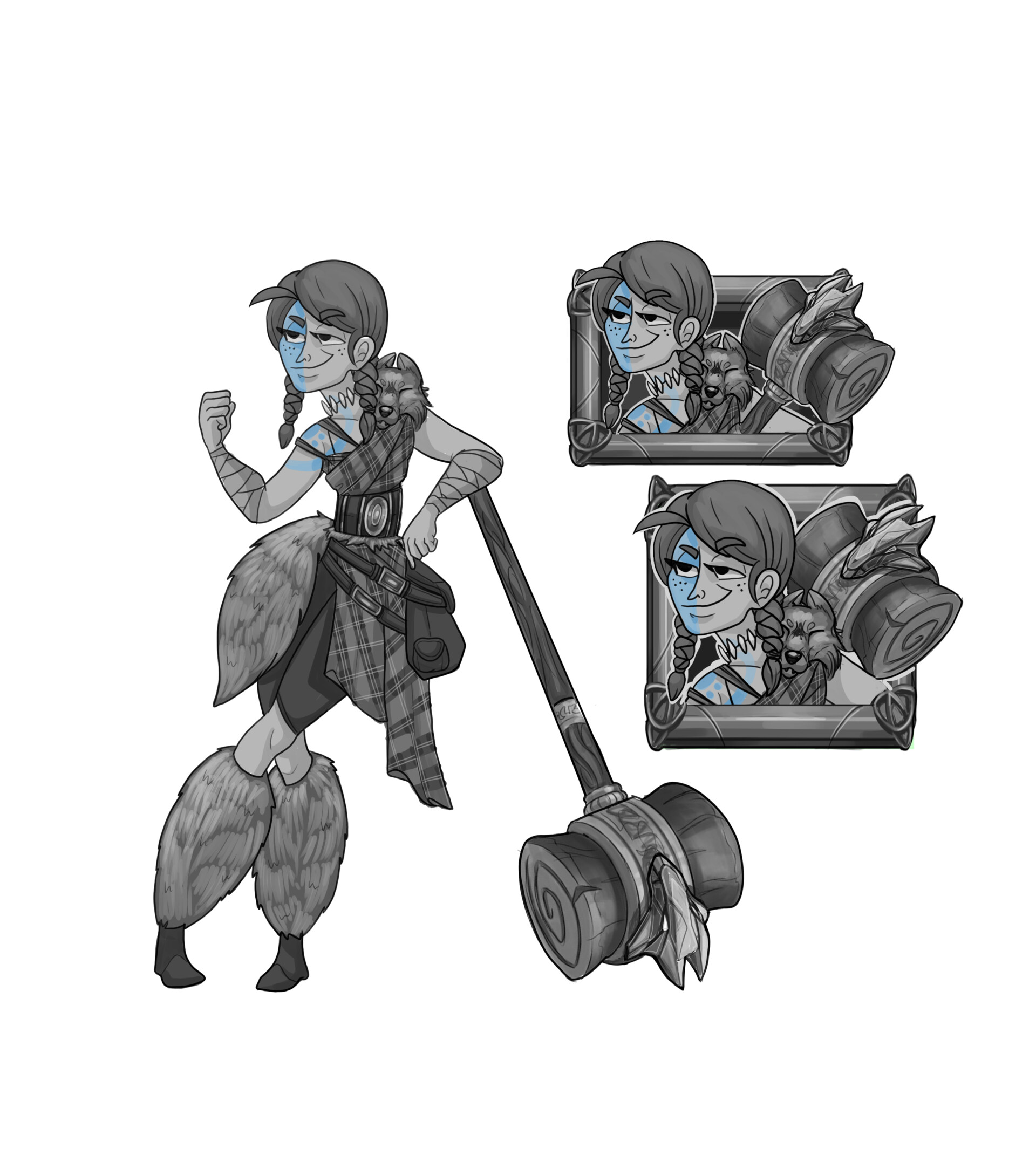 ArtStation - Celtic girl character design work