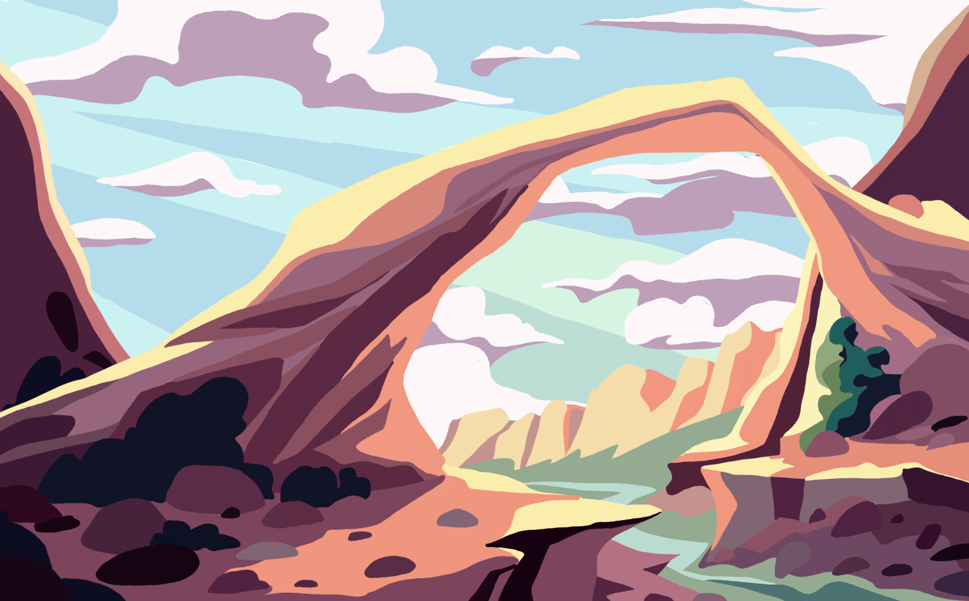 ArtStation - Cartoon Style BG Concept