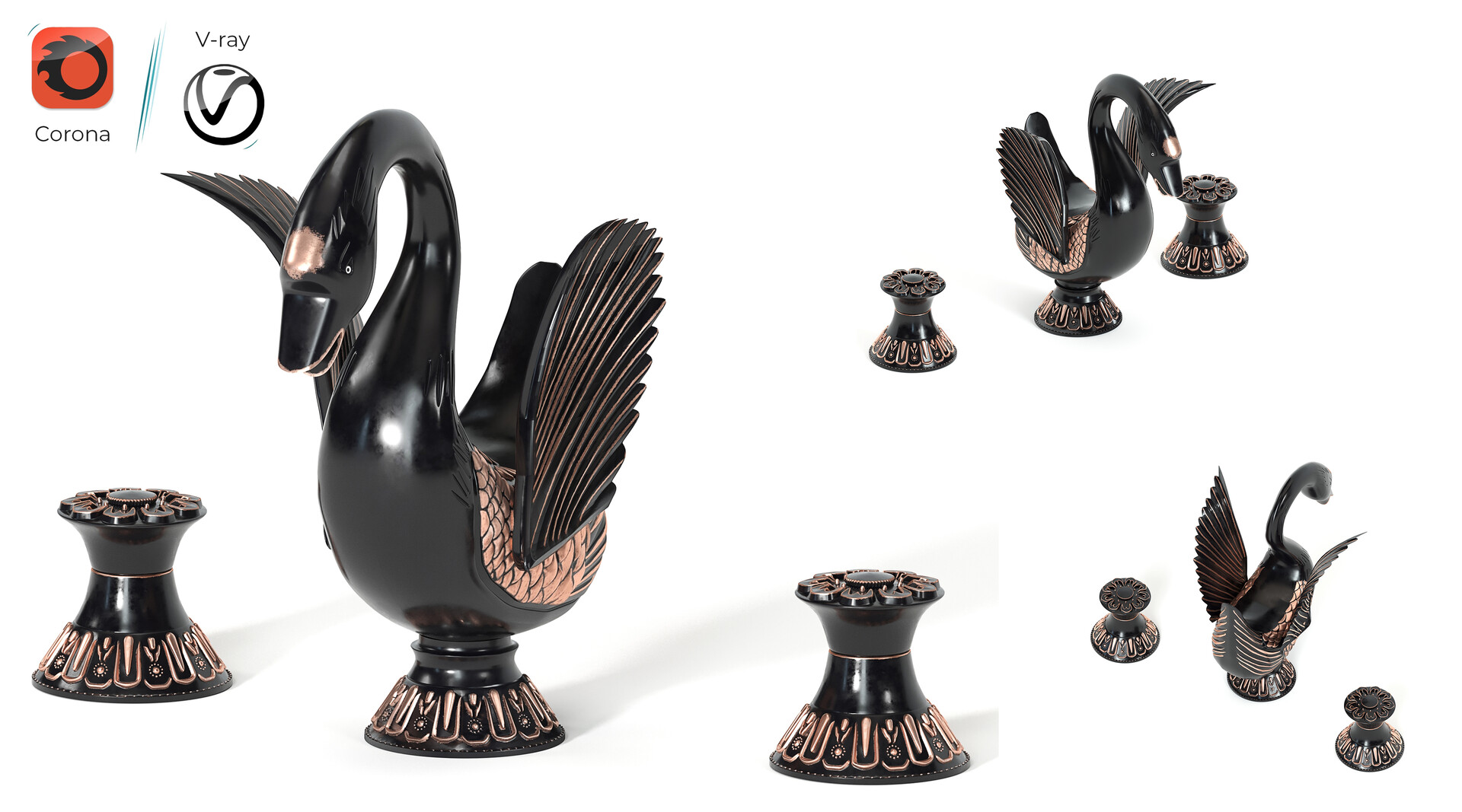 ArtStation - Swan Faucet Black