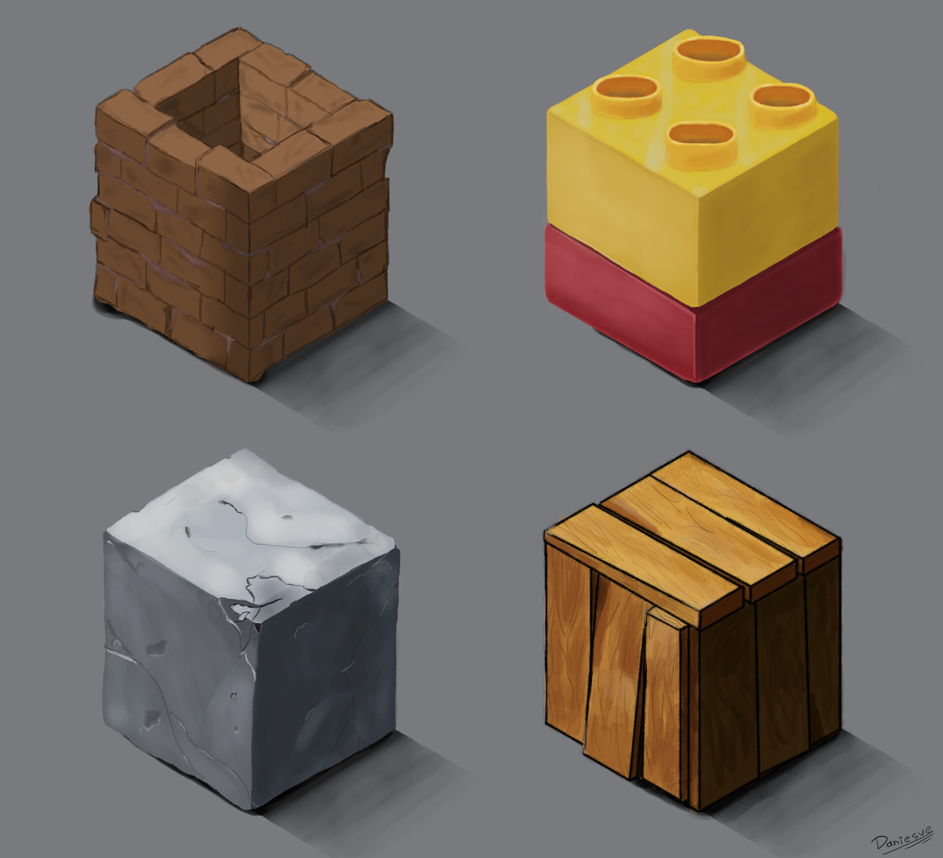 ArtStation - Material Studie in 2D