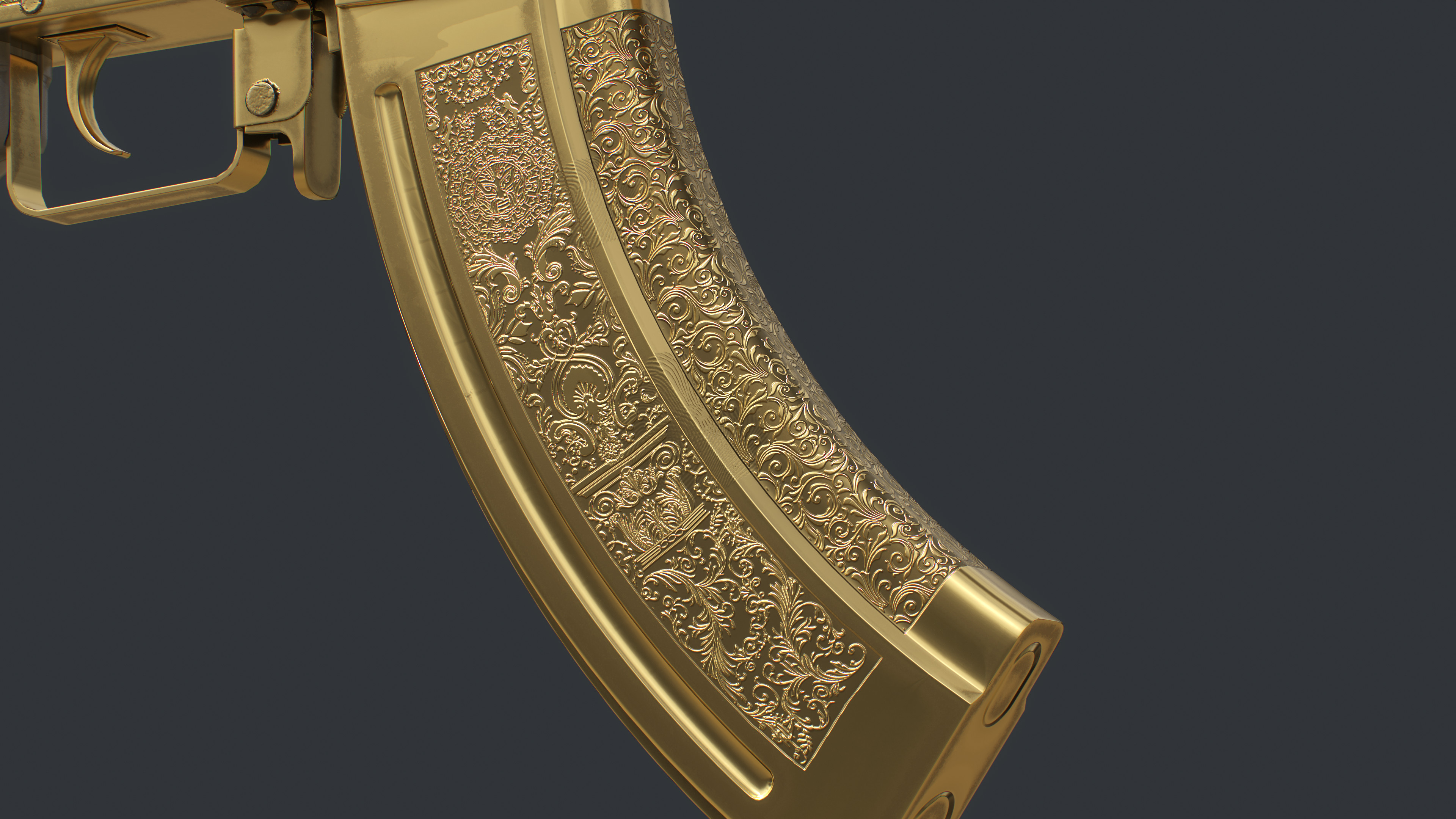 Golden Ak 47 Wallpaper