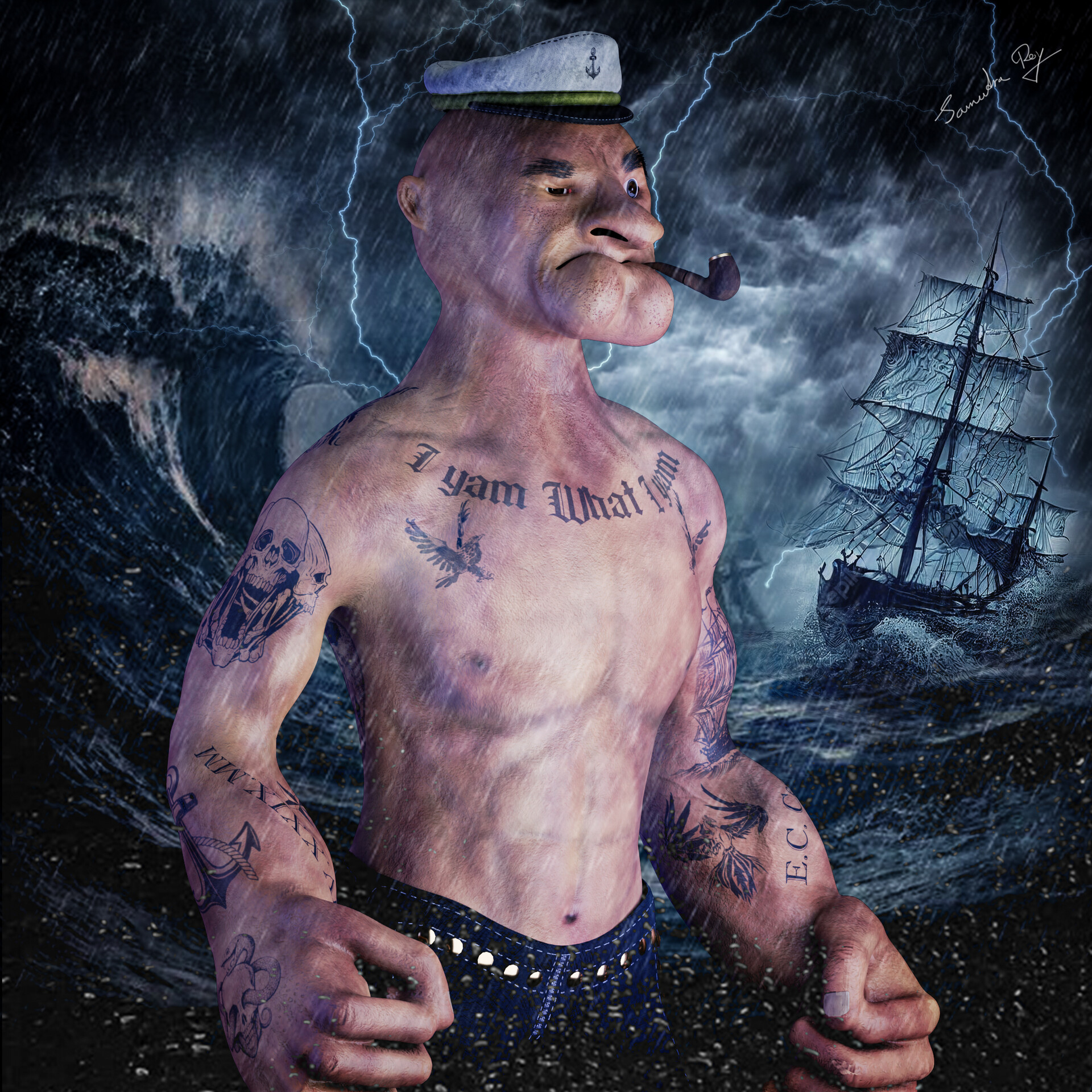 popeye 3d backgrounds