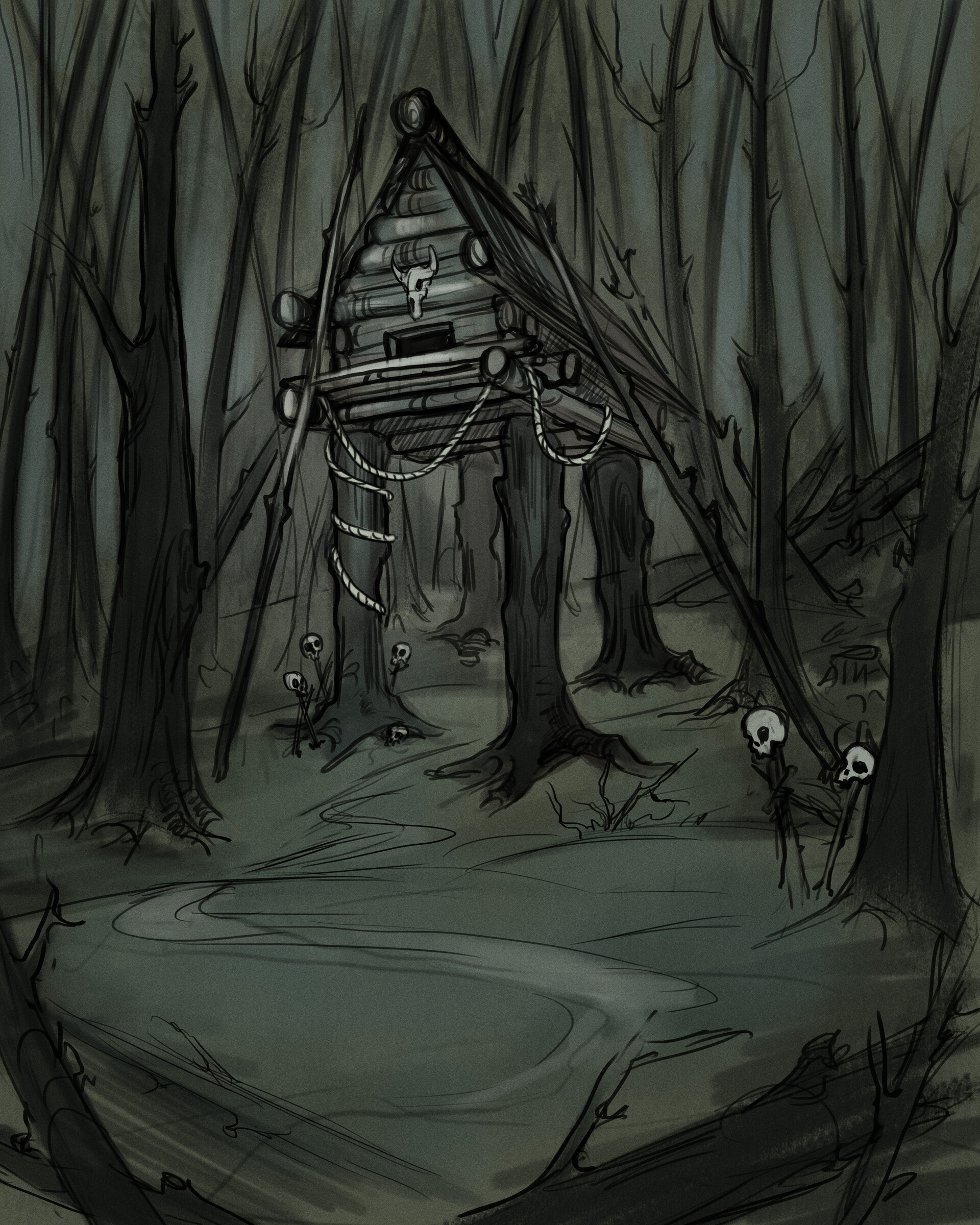 ArtStation - izbushka na kur'ikh nozhkakh