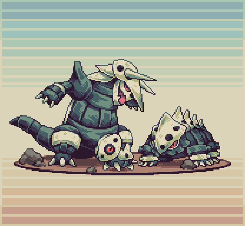 aggron pixel sprite