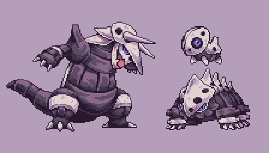 aggron pixel sprite