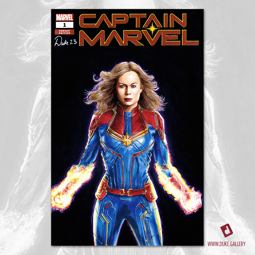 ArtStation - Captain Marvel Sketch Cover
