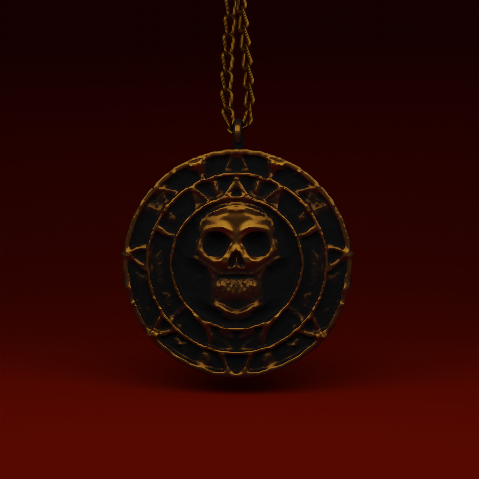 ArtStation - Pirate Medallion (made in Blender)