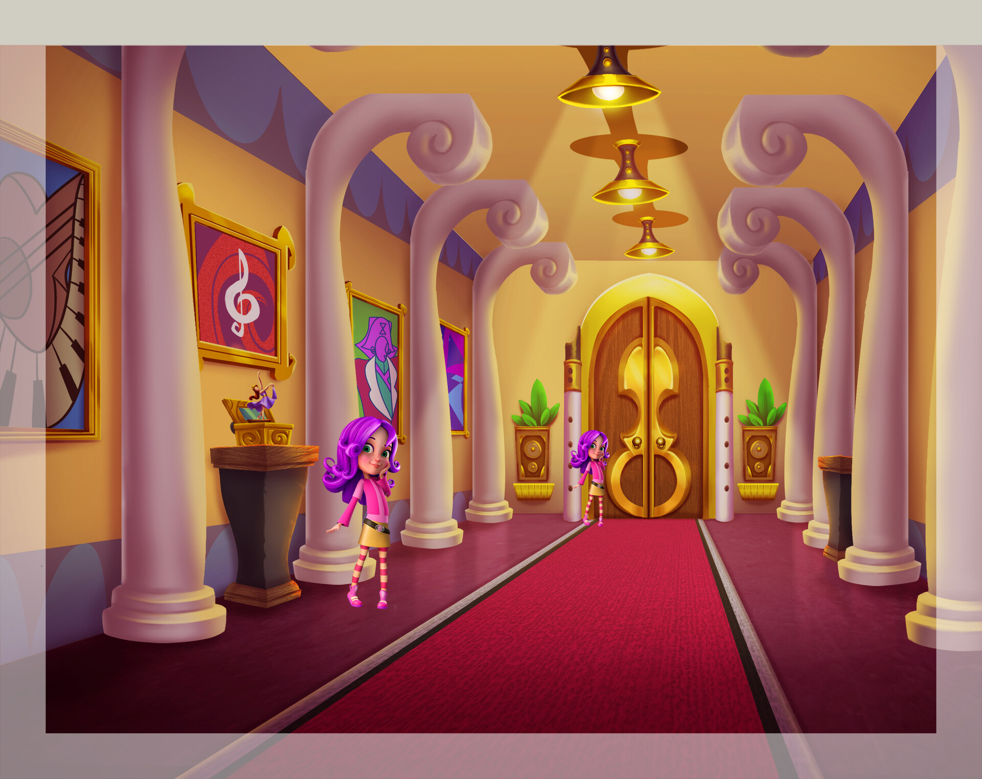 ArtStation - Castle Hallway Concept