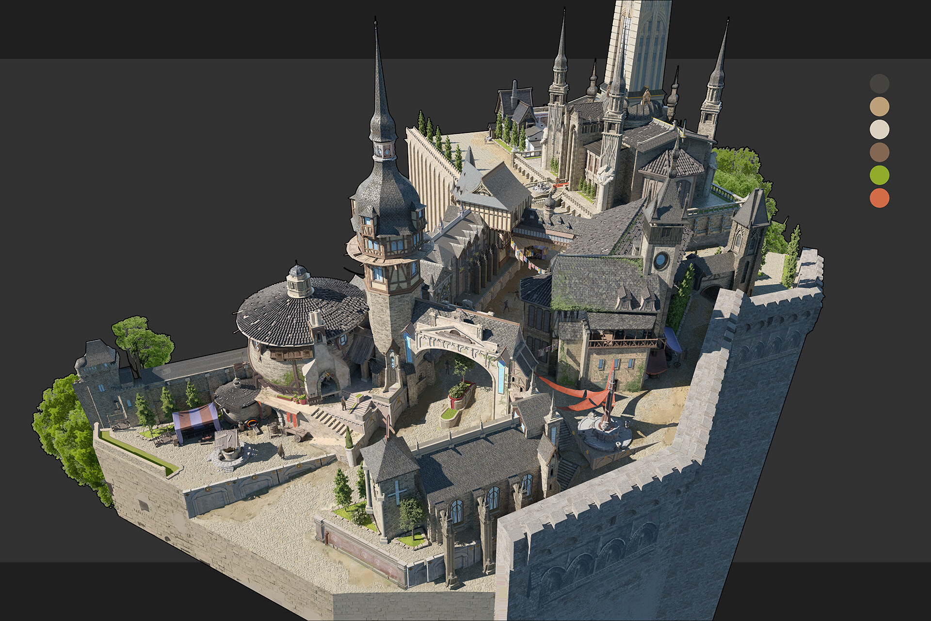 ArtStation - Medieval town