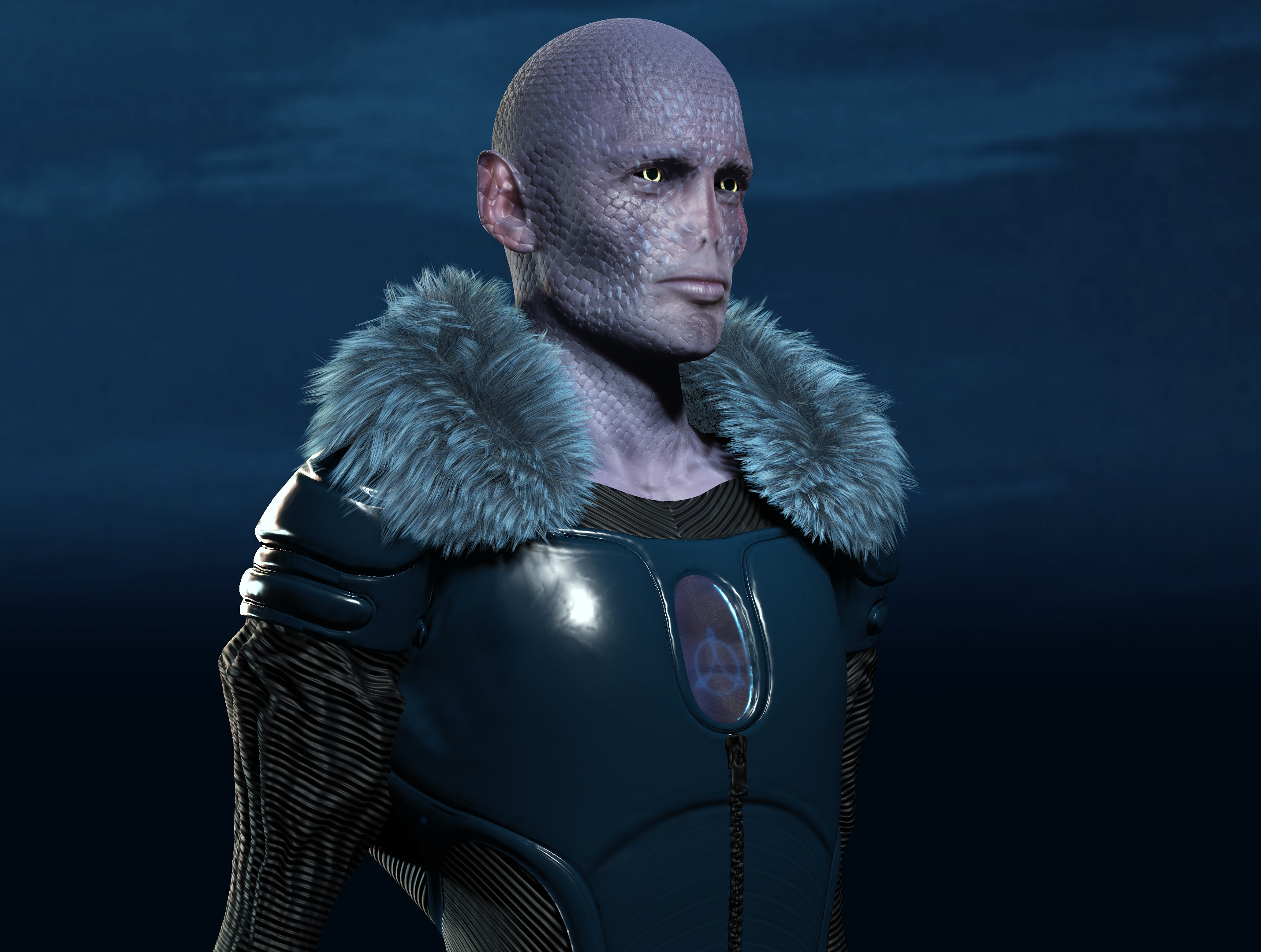 Jeremy Styles - Alpha Blue - Male Alien Character for Game - UE5 Character