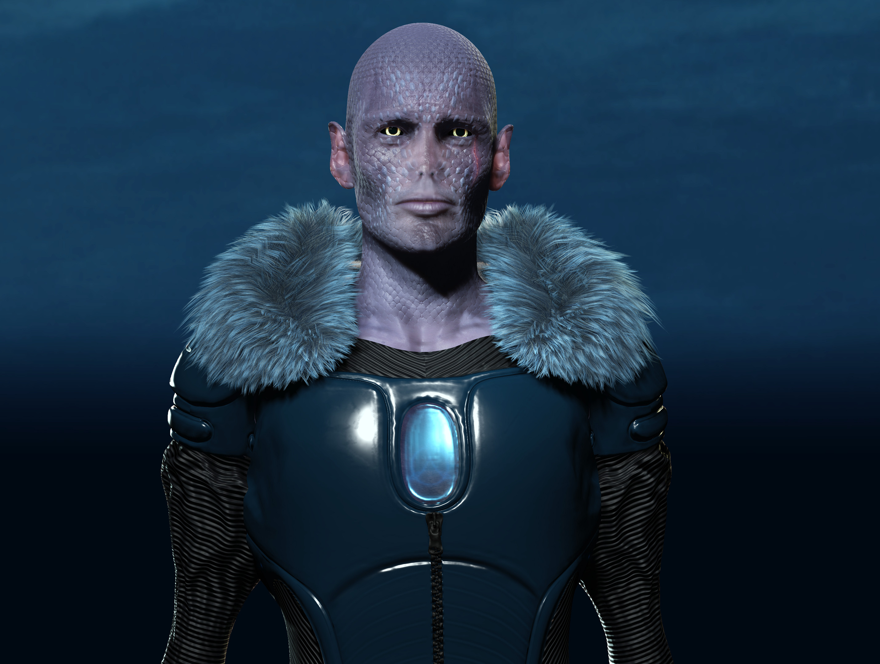 Jeremy Styles - Alpha Blue - Male Alien Character for Game - UE5 Character