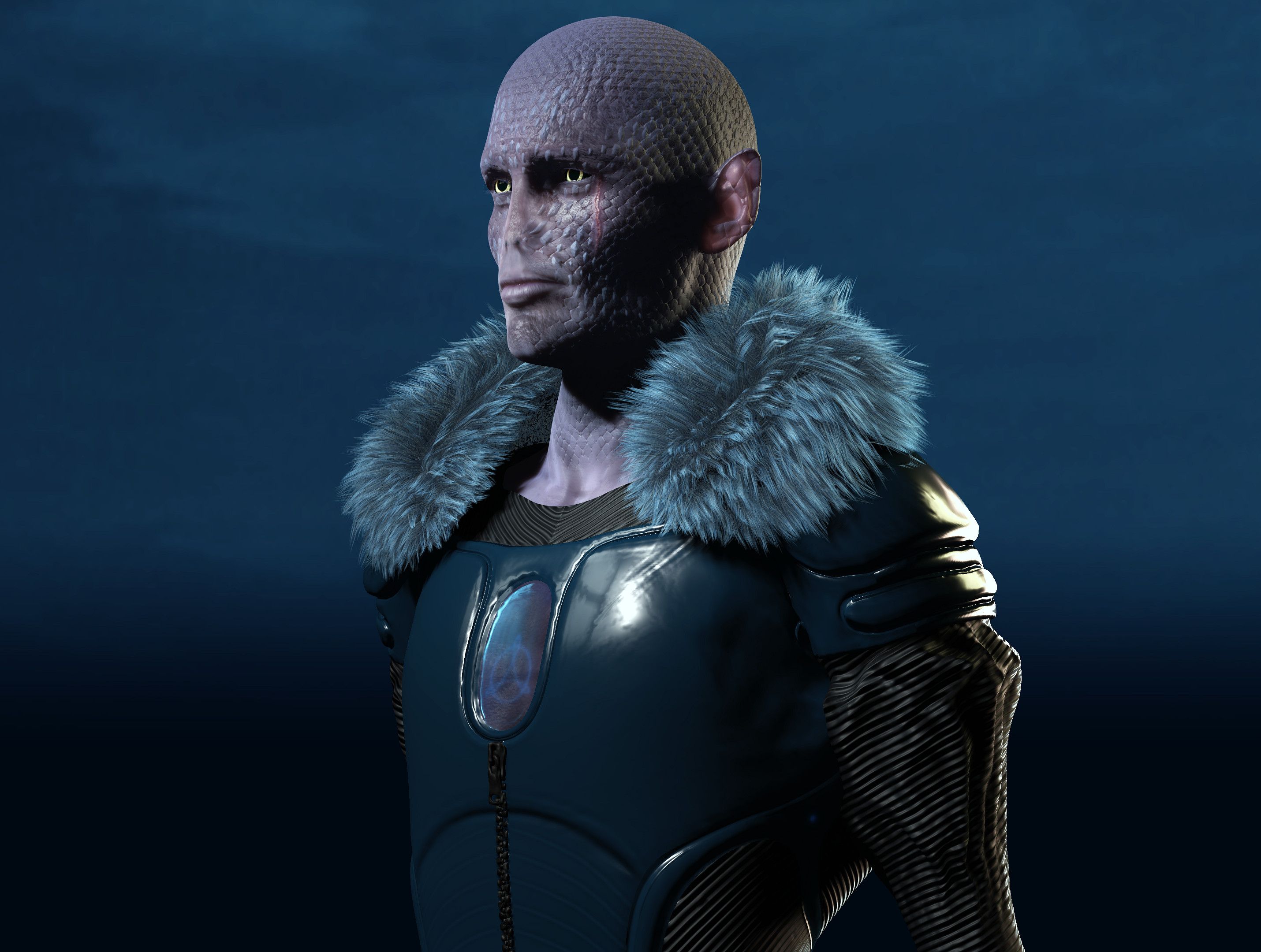 Jeremy Styles - Alpha Blue - Male Alien Character for Game - UE5 Character