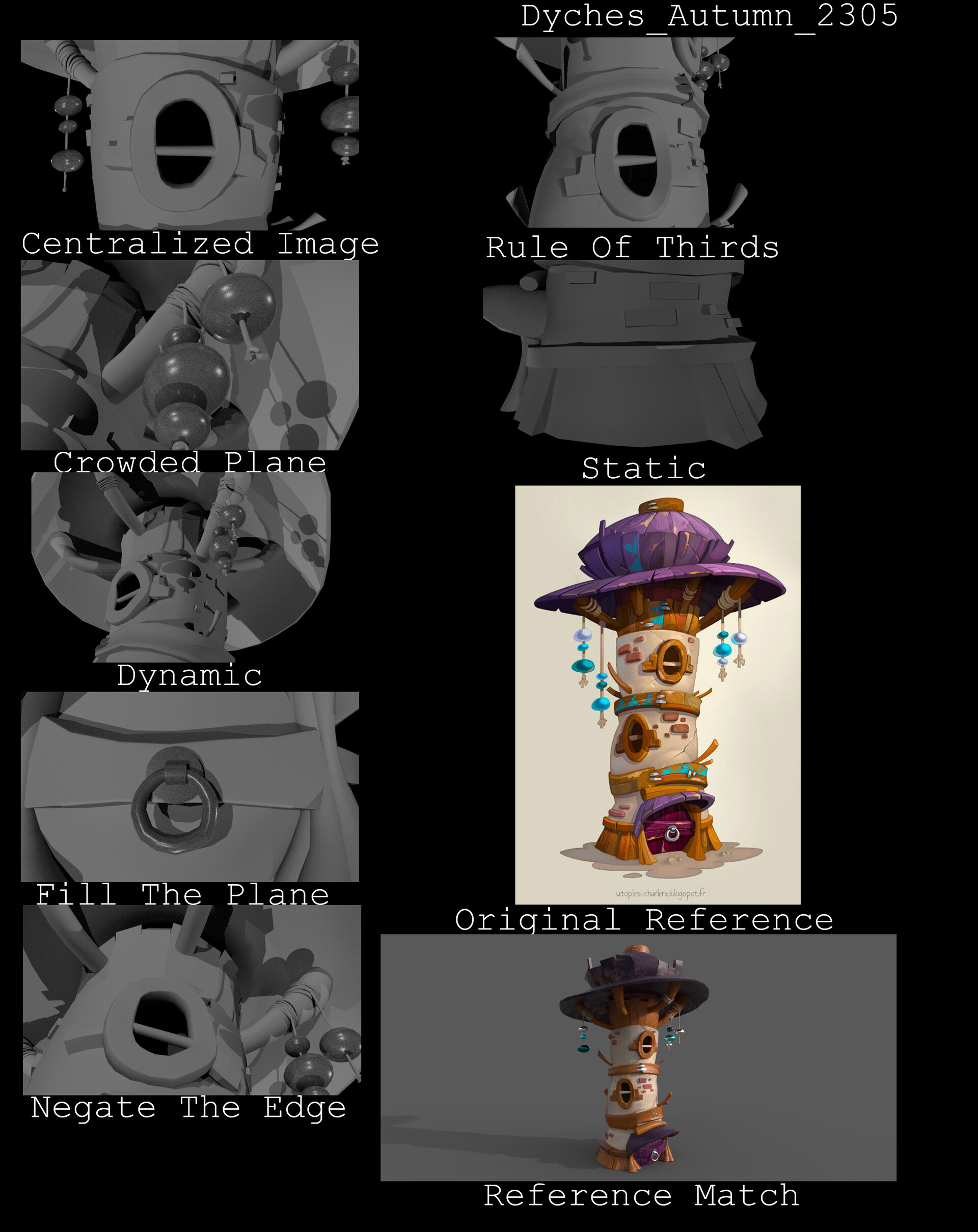 ArtStation - Mushroom Shaped House Compositional Studies